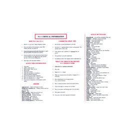Hot Sheet of Critical Information for Deaf 9-1-1 Callers
